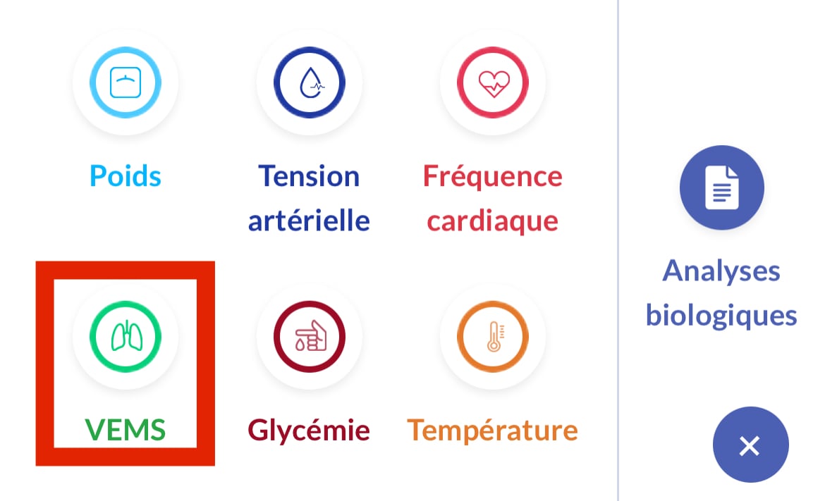 Comment ajouter une valeur de VEMS dans mon compte Apilife